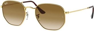 Ray-Ban unisex, Accessoires, Jaune, Taille: 51 MM Lunettes de Soleil Style Hexagonal