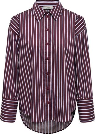 Jacqueline de Yong Jacqueline de Yong, Femme, Blouses et Chemises, Rouge, Taille: 44 FR Chemise &agrave; Manches Longues en Coton Ray&eacute;