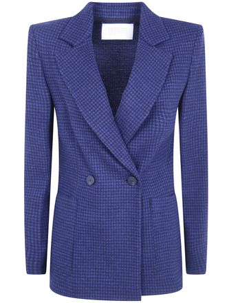 Harris Wharf London Blazer Double Breasted Patterned Moleskin