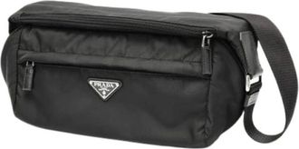 Prada unisex, Pre-owned, Noir, Taille: ONE Size Sac banane en nylon Pre-owned