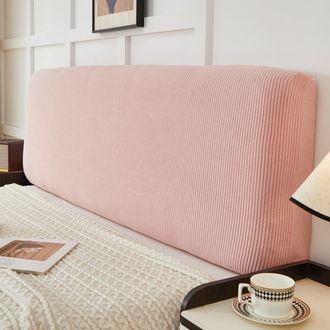 Generic Robuster dehnbarer Bettkopfteil Bezug Cord &Uuml;berzug in minimalistischer staubdichter und gepolsterter Ausf&uuml;hrung Kopfteil Bezug Protector f&uuml;r Doppelbet