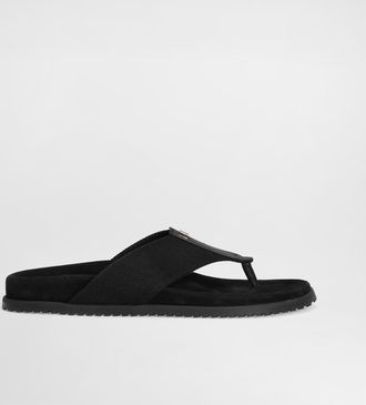 Dolce & Gabbana Zehentrenner Aus Stoff - Mann Sandalen Und Slides Schwarz 41.5