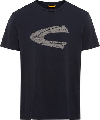 Camel Active Herren T-Shirt mit Print aus nachhaltigem Organic Cotton Schwarz, menswear-6XL