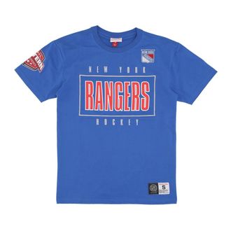 Mitchell & Ness New York Rangers Logo Tee - - Tops - Herren - Blau - XL