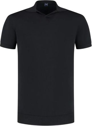 Fedeli Homme, Tops, Noir, Taille: M Fuji Cotton Polo