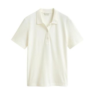 GANT Polo-Shirt mit Rippstruktur - - Tops - Damen - Wei&szlig; - L