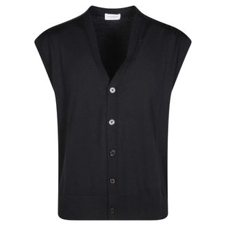 Paolo Pecora Gilet Maglia - - Knitwear - Herren - Schwarzk - L