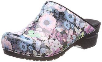 Sanita Isalena | Sabots Ouvert | Produit Original Fabriqué à la Main pour Femme | Assise Plantaire de Forme Anatomique avec Mousse Souple | Rose | 36 EU