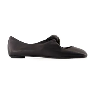 Alexander McQueen Womens Leather Calfskin Ballerina Black