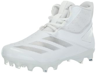 adidas Adizero Chaos American Football Sneaker, Unisex, Erwachsene, Wei&szlig;/Silber/Metallic/Wei&szlig;, 10.5 Damen / 9 Herren