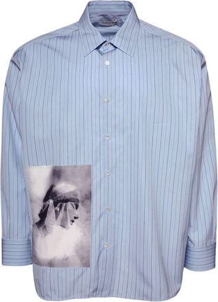 Lanvin Ample Imprim&eacute; Archives Hemd - Blau