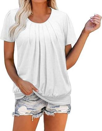 Generic T-shirt d&eacute;t&eacute; &agrave; manches courtes pour femme - T-shirt basique &agrave; manches courtes - T-shirt de sport - T-shirt de sport - T-shirt basique d&eacute;contract&eacute; - Tu