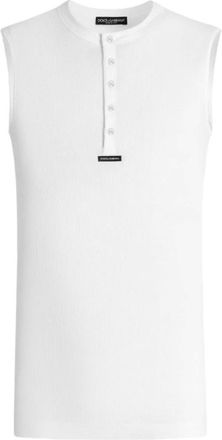 Dolce & Gabbana Homme, Tops, Blanc, Taille: M Serafino T-shirt