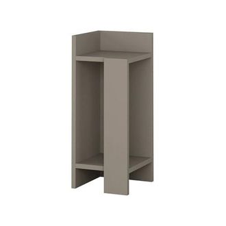 Dmora Nachttisch Celestia 25x27x60 cm Grau, 2 Ablagen