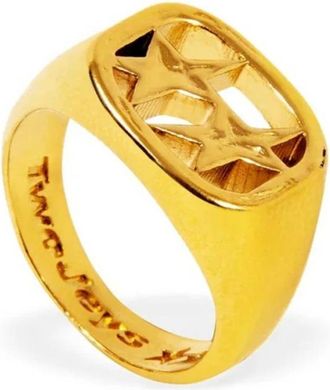 TwoJeys Femme, Accessoires, Jaune, Taille: 51 MM Framed Ring
