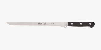 Arcos Couteau &agrave; Jambon Professionnel - Lame Forg&eacute;e NITRUM 250 mm - Manche POM R&eacute;sistant - Pour D&eacute;coupes Pr&eacute;cises - S&eacute;rie Classique