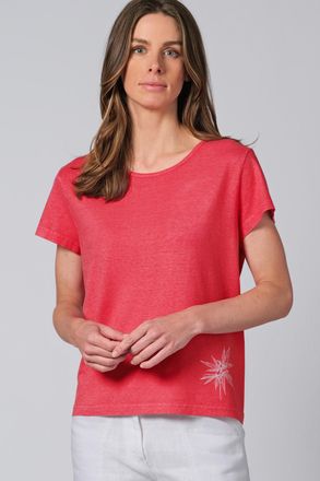 Hempage Hempage Damen vegan T-Shirt Hemp Print Magnolienrosa