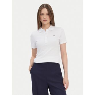 Tommy Hilfiger Poloshirt 1985 WW0WW42047 Wei&szlig; Slim Fit