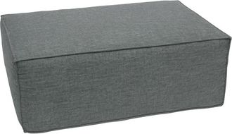Hhg Ottomane/Zubeh&ouml;r f&uuml;r Sofa HHG 399, Hocker Fu&szlig;ablage Recamiere Chaiselongue, Stoff/Textil 300g/m&sup2; 38x97x70cm dunkelgrau