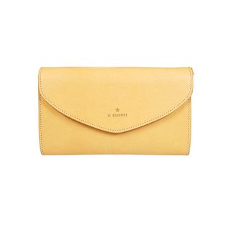 IL BISONTE Stilvolle Lederclutch mit Schultergurt - - Bags - Damen - Beige - ONE SIZE