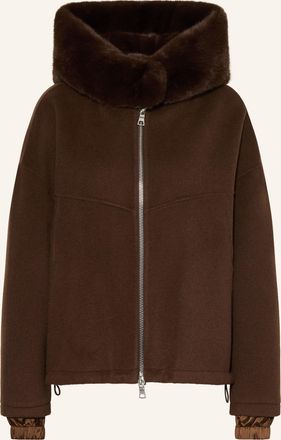 BLONDE No.8 Blonde No.8 Jacke Jerry Mit Abnehmbarer Kunstfell-Kapuze braun