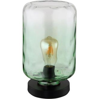 Globo Lighting Tischleuchte Beistelllampe Nachttischlampe Schreibtischlampe Metall Glas Gr&uuml;n