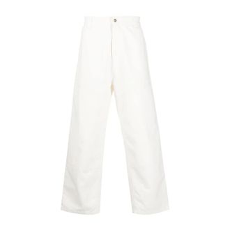Carhartt Work in Progress Homme, Pantalons, Blanc, Taille: S Wide Panel Pant