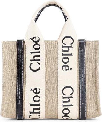 Chlo&eacute; Femme, Sacs, Beige, Taille: ONE Size Woody Small Tote Bag