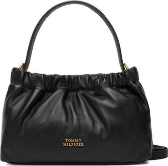 Tommy Hilfiger Handtasche Soft Leather Mini Crossover AW0AW18306 Schwarz