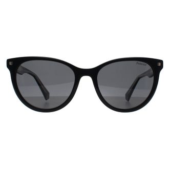 Polaroid Rund Damen Schwarz Grau Polarisiert PLD 4111/S/X