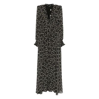BABYLON Maxikleid mit Kettenmuster und V-Ausschnitt - - Dresses - Damen - Mehrfarbig - M
