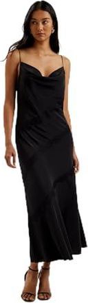 Ted Baker WMD-ambato-Lace Insert Cowl Neck Midi Dress Robe de soirée Formelle, Noir, 40 Femme