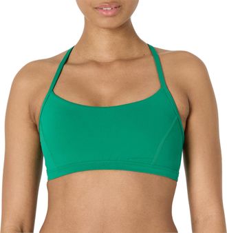 Amazon Essentials Damen Active FormFlex Buttery Soft Yoga-Sport-BH mit schmalen Trägern und Y-Rücken, für leichten Halt, Smaragdgrün, XXL