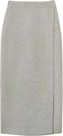 Twinset Strickrock Midi - - Skirts - Damen - Grau - S