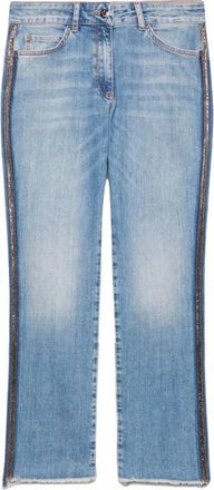 Elena Miro Femme, Jeans, Bleu, Taille: 48 FR Jeans R&eacute;guliers en Coton BCI avec Effet Vintage