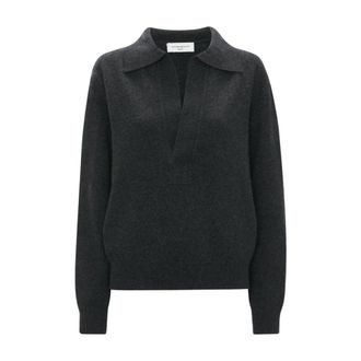 Victoria Beckham Genevieve Polo Collar Jumper - - Knitwear - Damen - Grau - M