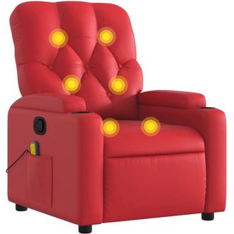vidaXL Massagesessel Rot Kunstleder - Vidaxl