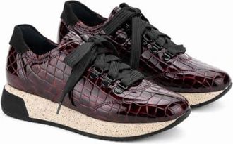 Lince Lince Baskets &agrave; plateforme confortable | Semelle en caoutchouc | Semelle int&eacute;rieure en gel amovible | I16260 | Fabriqu&eacute;es en Espagne, Bordeaux (Bulut 