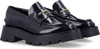 Alexander Wang Carter Mid-Heel Leather Loafers - Gr. 35 (EU) - in Schwarz