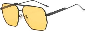 Generic Lunettes De Soleil Conduite En Métal For Hommes, Vacances Plein Air, For Femmes(Yellow)