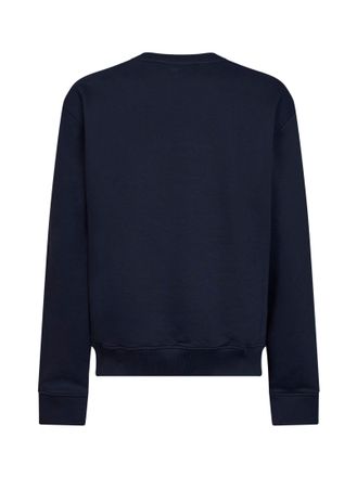 Ami Mens Sweatshirt Ami De Coeur Midnight Blue Cotton Sweatshirts Sweater
