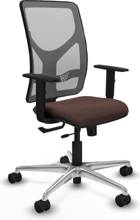 Piqueras y Crespo Programmierstuhl mit 1D-Armlehnen, h&ouml;henverstellbare Lendenwirbelst&uuml;tze, ausgestattet mit Syncro/Traslack und Schneideschaum, mit Rollen 65 mm, Nylon,