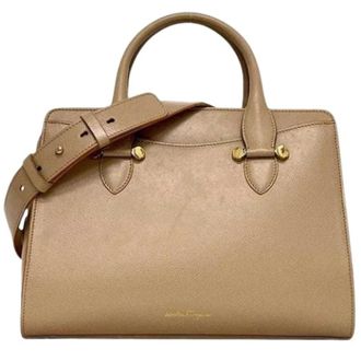 Ferragamo Sac &agrave; main Pre-owned - Femme - Pre-owned - Beige - Taille: ONE Size