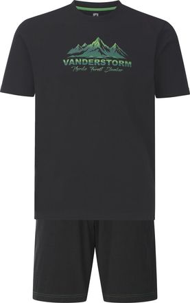 Jan Vanderstorm Herren Kurzer Schlafanzug Siggard schwarz, 68/70