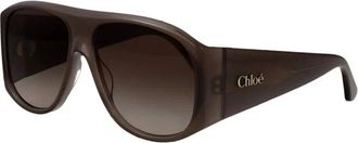 Chlo&eacute; Femme, Accessoires, Brun, Taille: 60 MM Pilot Lunettes de soleil