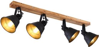 ETC Shop Etc-shop - Globo - spot - Gunther - marron - bois - spot en saillie - E27