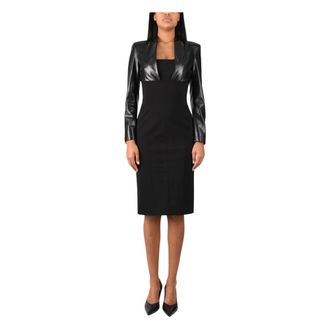 Simona Corsellini Figurbetontes Kleid mit eckigem Ausschnitt - - Dresses - Damen - Schwarzk - L