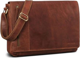 Royalz New Jersey Sacoche Homme Bandouli&egrave;re pour Ordinateur 15.6 Pouches en Cuir - Sacoche Serviette Cuir V&eacute;ritable avec - Grand Sac Messager Homme