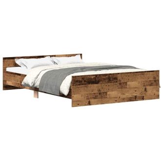 vidaXL Cadre de lit sans matelas vieux bois 140x190 cm bois ing&eacute;nierie Vidaxl