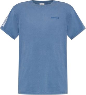 Moschino Homme, Tops, Bleu, Taille: XL The Logo T-Shirt